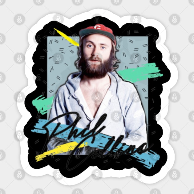 Retro 80s Phil Collins Aesthetic Fan Art Design Phil Collins
